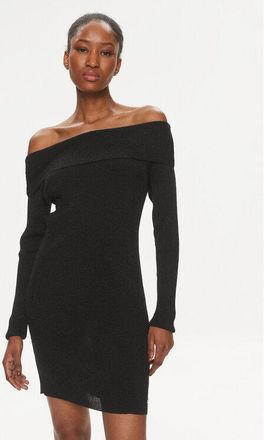 Tommy Jeans Strickkleid DW0DW17526 Schwarz Slim Fit