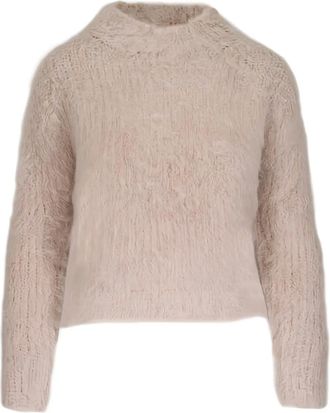 R13 mock-neck sweater - Nude