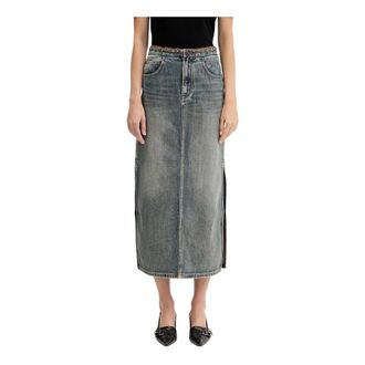 Miss Sixty Side Slit Denim Skirt - - Skirts - Damen - Blau - XS