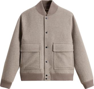 Woolrich Homme, Vestes, Beige, Taille: M Wool Bomber Jacket