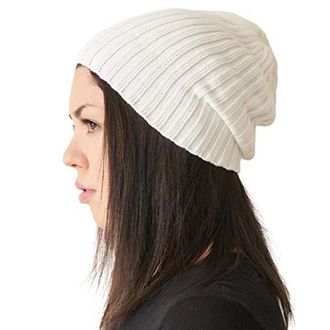 Charm by Casualbox Bonnet Homme Femme Fisherman Beanie de 100% Coton - Unisexe Chapeau Docker Cap Marin Tricoter Classique Conception Simple Stri&eacute; Blanc