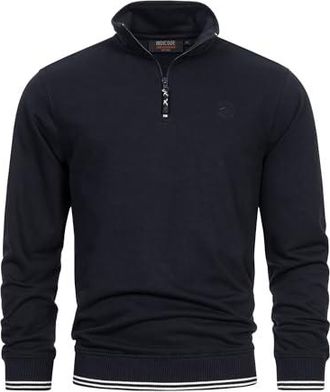 Indicode Hommes INNate Sweatshirt | Sweat zippé Navy XXL