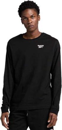 Reebok Id-Small Logo T-Shirt, Black, S Homme
