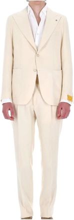 Tagliatore Homme, Costumes, Beige, Taille: XL Pino Lerario Linen Suit
