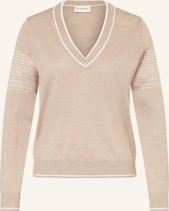 We Norwegians Pullover Signature Aus Merinowolle beige