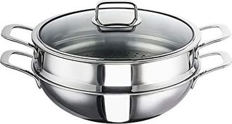 Schulte Ufer Wok-Set Skagen, 9672-32, Edelstahl, 32 cm