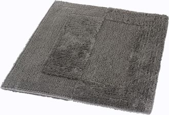 Kleine Wolke Badteppich Havanna, Baumwolle, Anthrazit, 55x65 cm