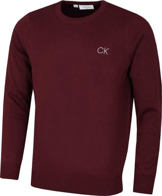 Calvin Klein Golf Herren Rundhals-Tour Sweater - Burgundy - XXXXL