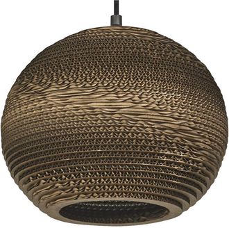 Ledvance Ledvance - Decor Cardboard Ball marron en carton ondulé, légère, E27, diamètre 260 mm, abat-jour en matériau recyclé, durabgrâce à une source
