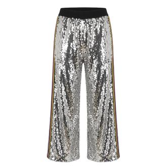 Trussardi Weite Hose mit Pailletten - - Trousers - Damen - Grau - S