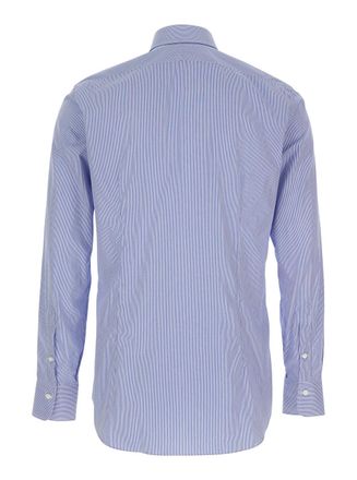 Alessandro Gherardi Striped Classic Collar Shirt - Blue