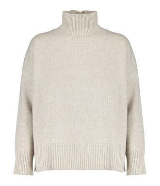 Kujten Pull Ulla Col Chemin&eacute; Oversize Cachemire Avoine