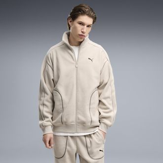 Puma Veste de surv&ecirc;tement d&eacute;contract&eacute;e dhiver Essentials Elevated Homme, V&ecirc;tements, Beige, XXL