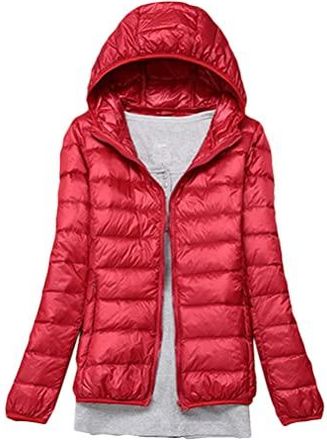 ORANDESIGNE Doudoune Légère a Capuche Femme Duvet Veste Doudoune à Capuche Courte Manteau Doudoune Matelassée Pliable Blouson Doudounes Legeres Courtes Mi Saison 