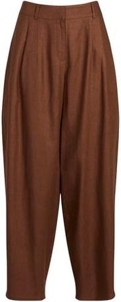 Topshop Pantalon uni en lin m&eacute;lang&eacute;