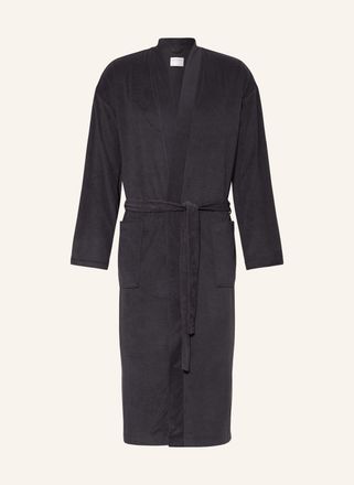 Schiesser Herren-Bademantel Feather Terry grau