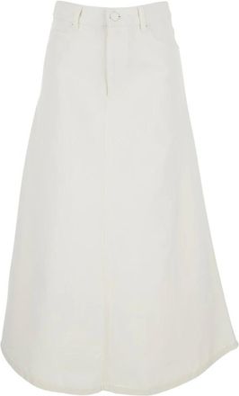 Ami Femme, Jupes, Blanc, Taille: 42 FR Long Skirt
