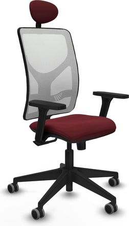 Piqueras y Crespo Economalla Stuhl mit 3D-Armlehnen, h&ouml;henverstellbarer Lendenwirbelst&uuml;tze und festem Kopfteil, ausgestattet mit Sincro 3 Positionen und Schneideschaum,