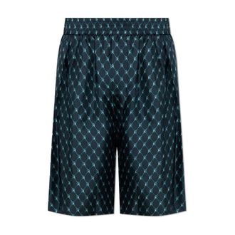 Balmain Seiden-Shorts - - Shorts - Herren - Blau - XL