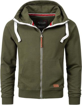 Alessandro Salvarini Sweatjacke A. Salvarini Herren Sweatjacke AS192 Sweatjacke mit zwei farbigem Rei&szlig;verschluss