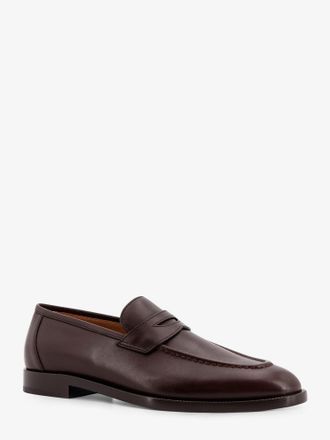 Loro Piana Womens Sergio Walk Leather Loafers Blue Pelle