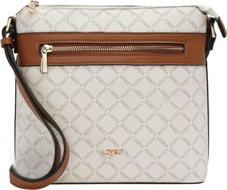 L.Credi Damen Tasche Rucksack Shopper Umhängetasche Schultertasche Filiberta Crossbag Synthetik geometrisch Filiberta Crossbag weiß