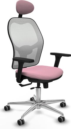 Piqueras y Crespo Ergonomischer Stuhl Rosa Jorquera mit 3D-Armlehnen, h&ouml;henverstellbarer Lendenwirbelst&uuml;tze und festem Kopfteil, ausgestattet mit Syncro/Traslack und in