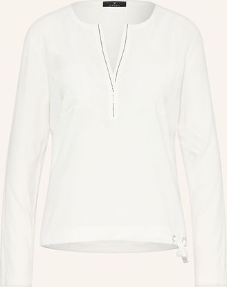 Monari Monari Blusenshirt Im Materialmix Mit Schmucksteinen weiss