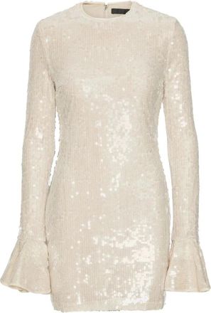 Rotate Rotate Birger Christensen, Femme, Robes, Beige, Taille: 40 FR Sequin Mini Dress