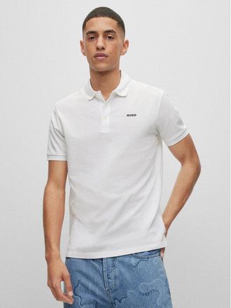 HUGO BOSS Hugo Poloshirt Donos222 50466182 Wei&szlig; Regular Fit