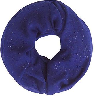 Lina & Lily écharpe tube avec des paillettes doux et léger (Bleu royal)