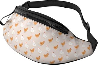 Generic H&uuml;fttaschen Multifunktionale G&uuml;rteltasche Modernes, Niedliches Cartoon-Huhn Mode Waist Fanny Pack F&uuml;r Herren Radfahren Wandern 14X35Cm