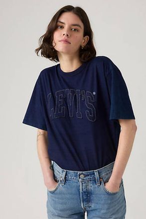 Levi's T Shirt Graphique Tabor - Femme - Bleu / 1873 Raw Edge Applique Indigo - 2XL