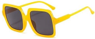 Generic Lunettes De Soleil Carrées À Grande Monture For Hommes, Sport For Femmes Et Vacances En Plein Air(Yellow)