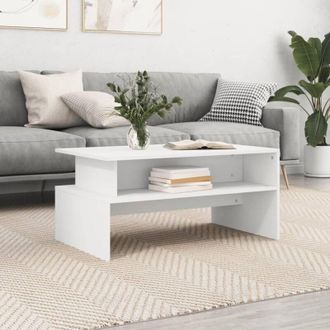 vidaXL Vidaxl - Table basse blanc 90x55x42,5 cm bois ding&eacute;nierie