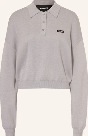 Rotate Rotate Strick-Poloshirt grau
