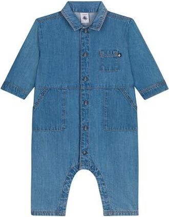 Petit Bateau COMBINAISON LONGUE DENIM 6M