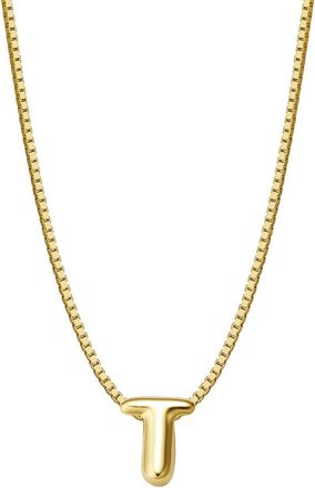 Glanzst&uuml;cke M&uuml;nchen Halskette - Sterling Silber Halskette Buchstabe T - Gr. unisize - in Gold - f&uuml;r Damen