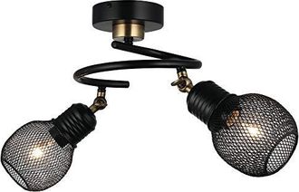 Homemania Deckenleuchte, 100% Metall, Gold, Schwarz