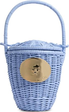 Patou unisex, Sacs, Bleu, Taille: ONE Size Wicker Bucket Bag