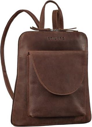 STILORD Bernice Elégant Sac à Dos Cuir Femme Petit Sac Bandouliere avec Beaucoup de Compartiments pour Sortir Shopping City Backpack Cuir Véritable, Couleur:t