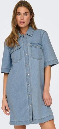 Only Jeanskleid ONLBELLE S/S BUTTON DRESS DNM GUA NOOS