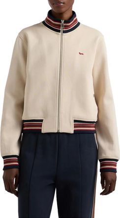 Harmont & Blaine Femme, Vestes, Beige, Taille: 42 FR SweaT-shirt zipp&eacute; style coll&egrave;ge