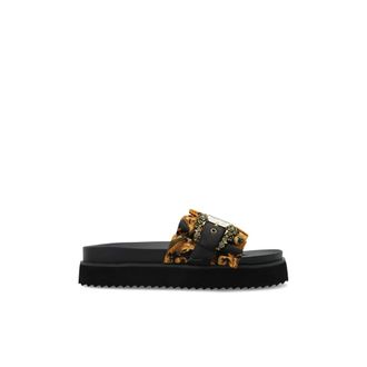 Versace Jeans Couture Femme, Chaussures, Noir, Taille: 37 EU Sandales &agrave; plateforme