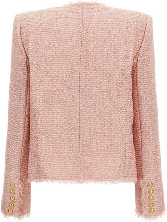 Balmain Sequin Tweed Blazer - Pink