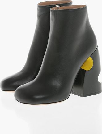 Off-white Kurzstiefeletten aus Leder mit dekorativem 11,5 cm Absatz Off-White