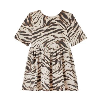 Ganni Zebra Denim Dress - - Dresses - Damen - Mehrfarbig - XS