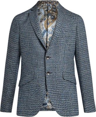 Etro Homme, Vestes, Bleu, Taille: L Veste Jacquard Crois&eacute;e