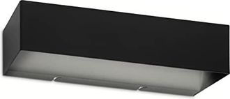 Briloner LED Badezimmer Wandleuchte, LED Wandlampe für den Innenbereich, Wandstrahler für den Außenbereich, Weiß, Schutzart IP44 gegen Spritzwasser, Schwarz