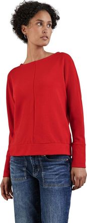 Street One Damen A322115 Ottoman-Shirt, Mandarin Red, 42